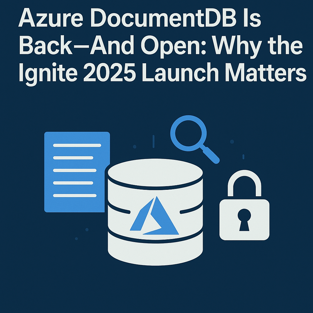 Azure DocumentDB Is Back—And Open: Why the Ignite 2025 Launch Matters – EduDataSci – Educating ...